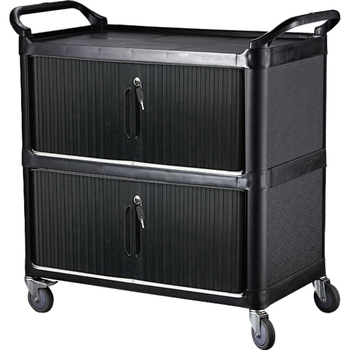 Professional 3 Tier Busing Trolley Cart With Lockable Doors 1020x500x9 ...