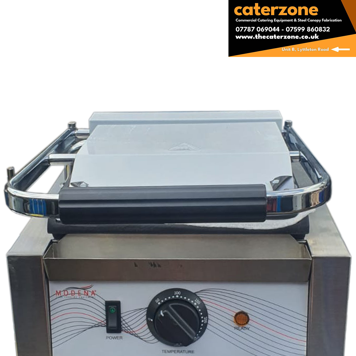 Heavy Duty Single Panini Grill with Flat Base & Flat Top - B Grade ...