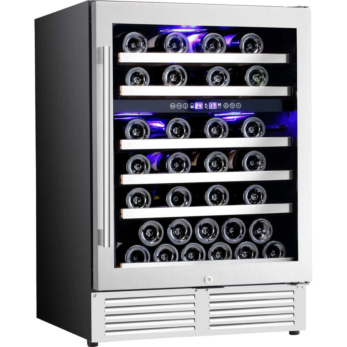 Commercial Wine Cooler 6 Shelves 138 Litres 46 Bottles Dual Temperatur ...