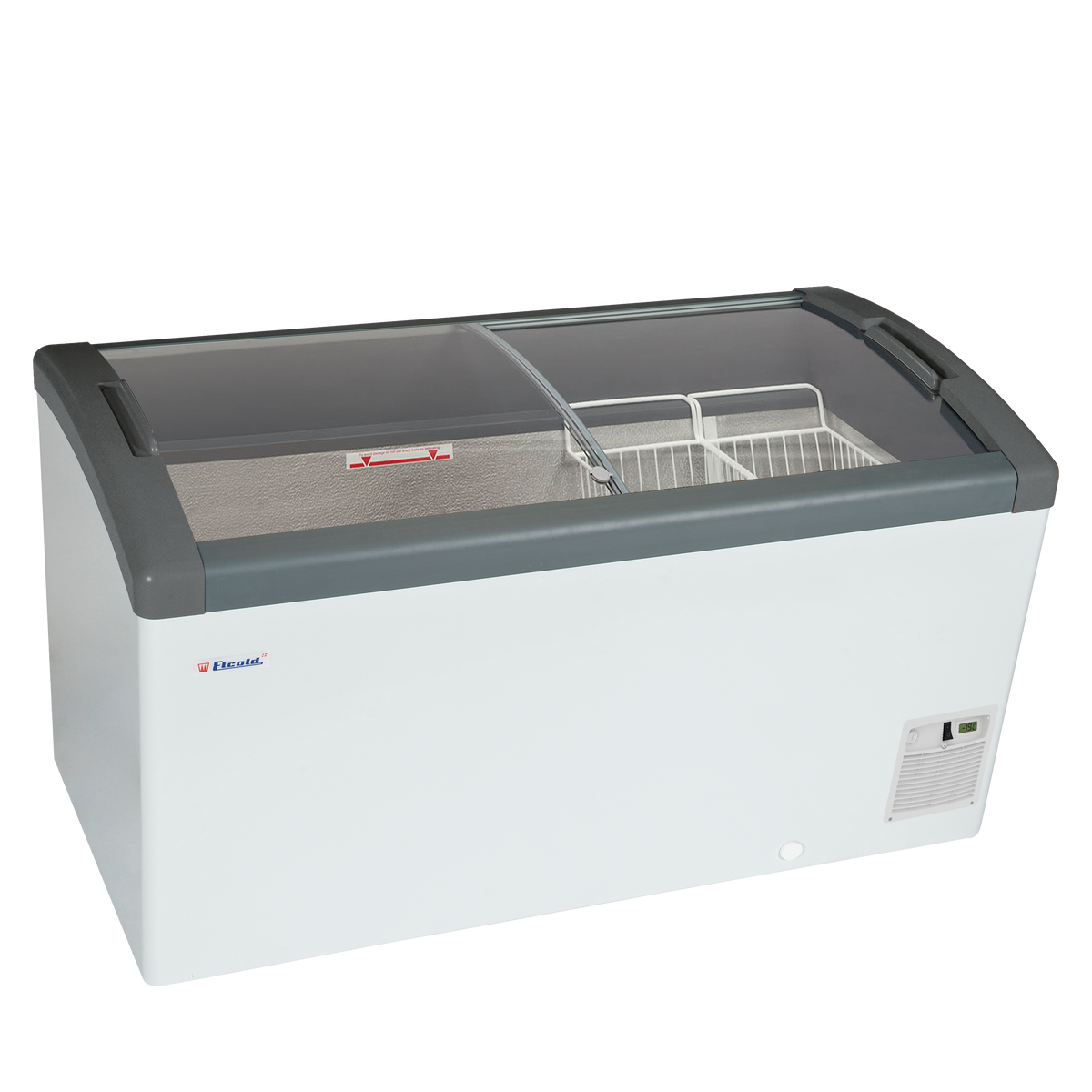 Elcold - Sliding Curved Glass Lid Chest Freezer - FOCUS 131 (ECO DESIG ...
