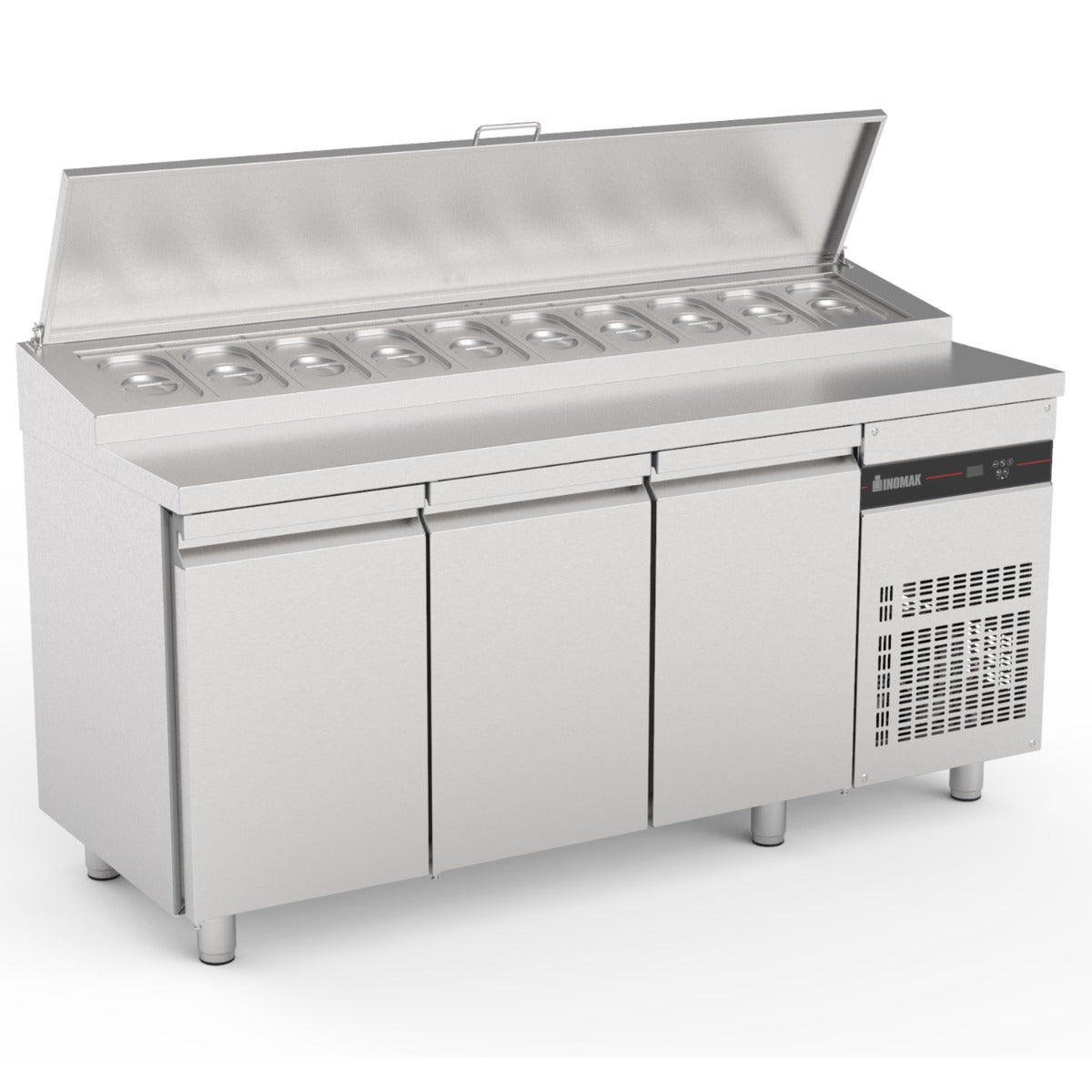 3 Dr Gn Prep Counter W/ Raised Collar – Caterzone