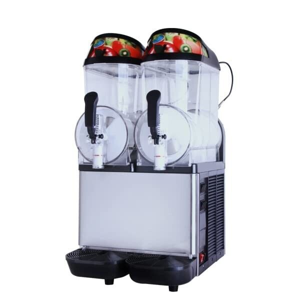 Slush Machine Twin Tank Slush Frozen Ice Drink Slush Machine 2 x 12 Li ...
